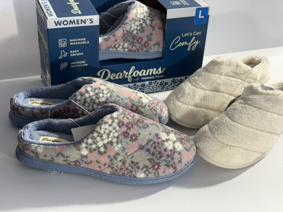 Dearfoams Women's Slippers indoor / outdoor ,new Pick Color & Size | eBay