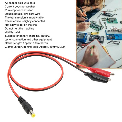 DC Male To Clip 10x Clip To DC Adapter Cable Professional Full Copper ...