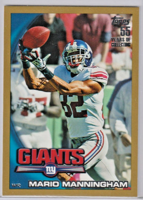 2010 Topps New York Giants Mario Manningham #39 Gold Parallel 0921/2010 ...