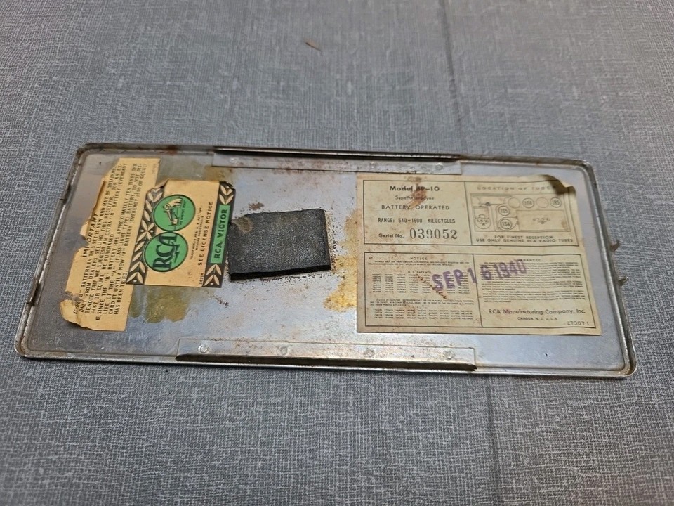 Vintage RCA Victor BP-10 Portable Tube Radio 1940s | eBay