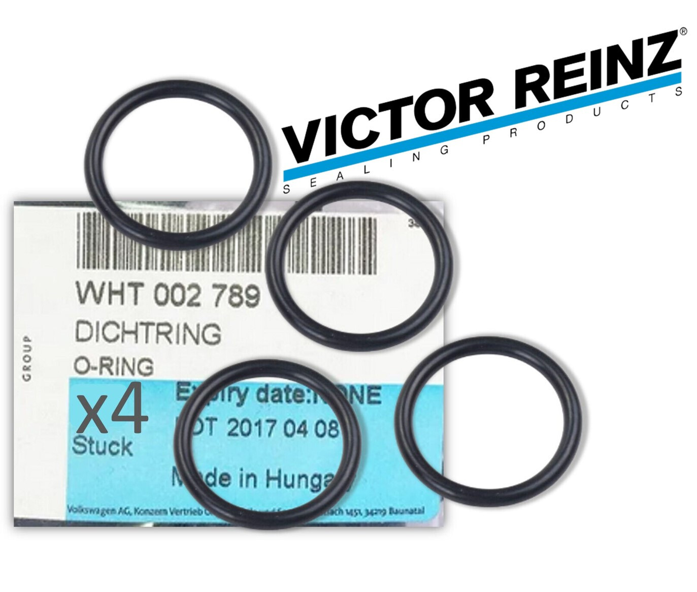 Set of 4 Variable Timing Solenoid Seal VICTOR REINZ for Audi ...