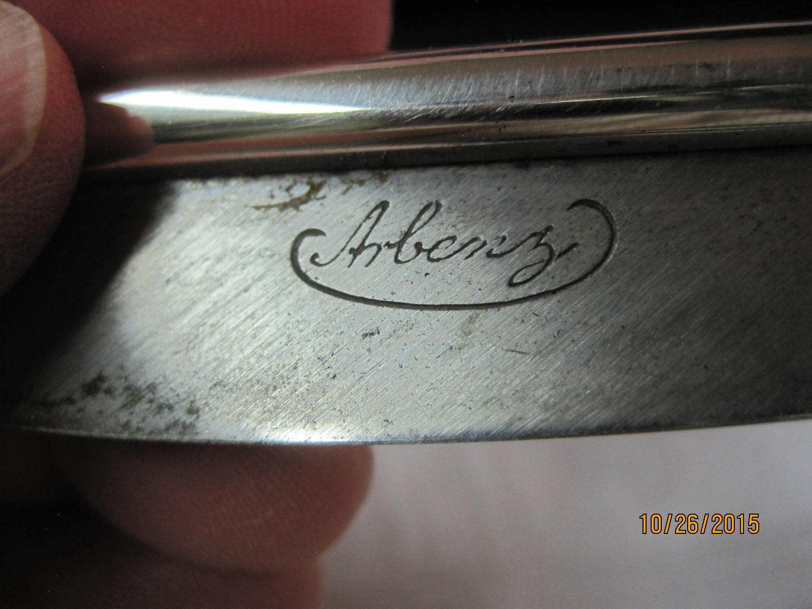 Antique Jougne France A.D. Arbenz Mandarin Straight Razor orig box Clip ...