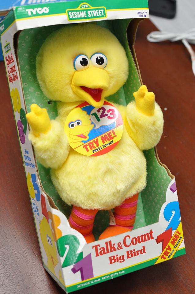 TYCO Sesame Street 1997 NIB Talk & Count BIG BIRD Needs New Batteries ...
