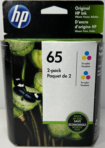 New Genuine HP 65 Color 2PK Ink Cartridges, Deskjet 3700 | eBay