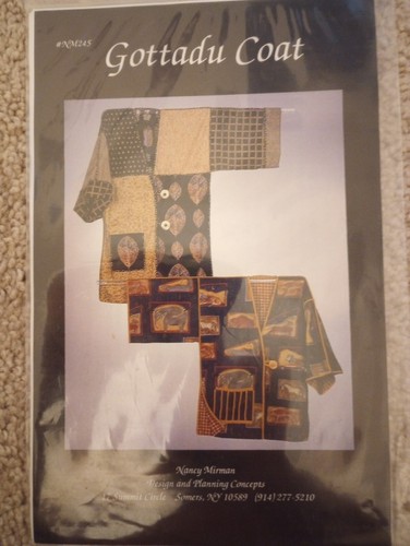 Nancy Mirman NM245 Gottadu Coat Vintage Sewing Pattern, Size 4-22, Free ...