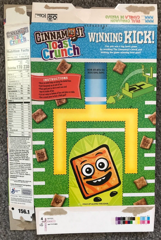 EMPTY Cinnamoji Toast Crunch Cereal Box Cinnamon Winning Kick ...
