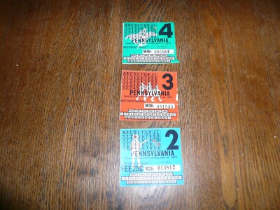 1977 Pennsylvania Inspection Sticker Pa Penna - Motorcycle #2, 3, 4 ...