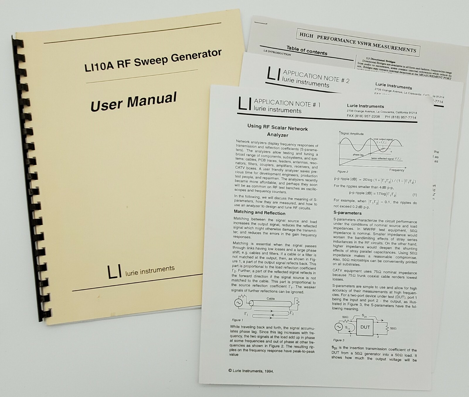 LI10A 10MHz - 1.2GHz RF Sweep Generator and 2-Ch S-Parameter ...