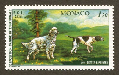 Monaco Scott# 1199, 1979 Intl. Dog Show - Setter & Pointer, VF MNH, SCV ...