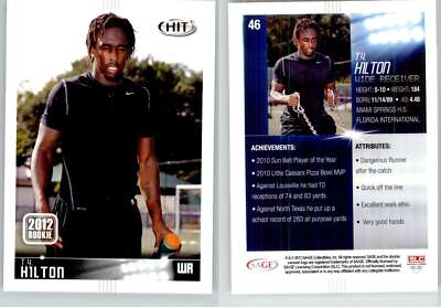 T.Y. Hilton 2012 SAGE HIT #46 FIU Colts RC Rookie | eBay