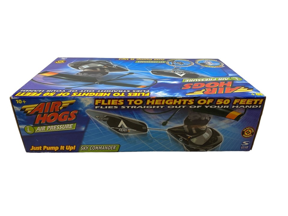 NEW 2003 Air Hogs Air Pressure Sky Commander Helicopter in Original Box ...