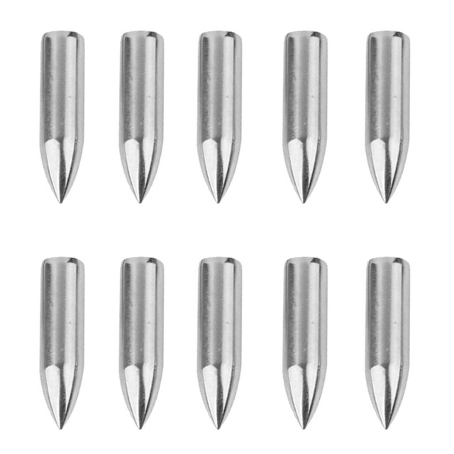 10x 100gr Bullet Design Steel Archery Arrow target Tip Practice Head ...