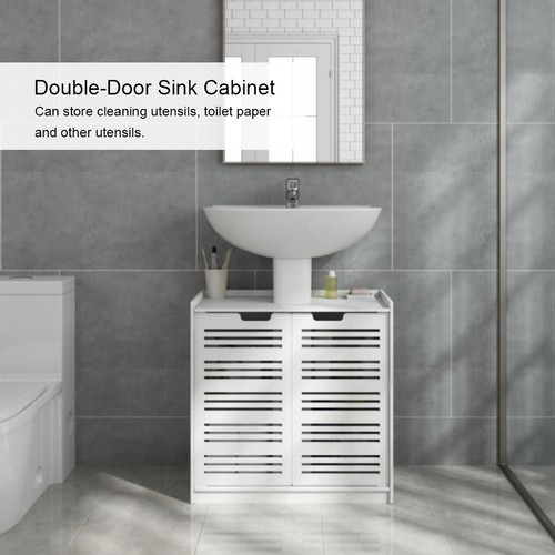 Under Sink Cabinet Unit Double Shutter Doors - Bathroom Under Sink ...