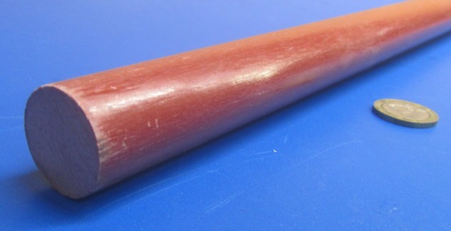 Fiberglass GPO3 Red Round Rods 1.0" Inch Diameter x 72 Inch Length, 1 ...