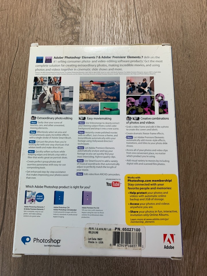 Adobe Photoshop Elements 7 & Adobe Premiere Elements 7 new in box | eBay