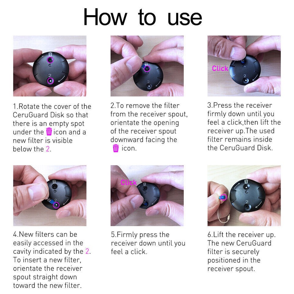 Wax Guard for Phonak Cerushield Marvel Paradise and Unitron RIC RITE ...