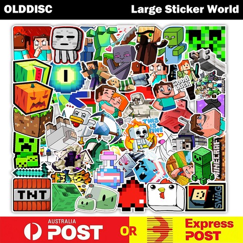 50pcs Minecraft Game Vinyl Sticker Snowboard Luggage Car Laptop Phone ...