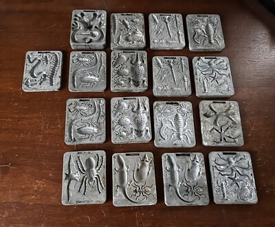 Mixed Lot Of 17 Vintage 1964 Mattel Thingmaker Creepy Crawlers Molds ...