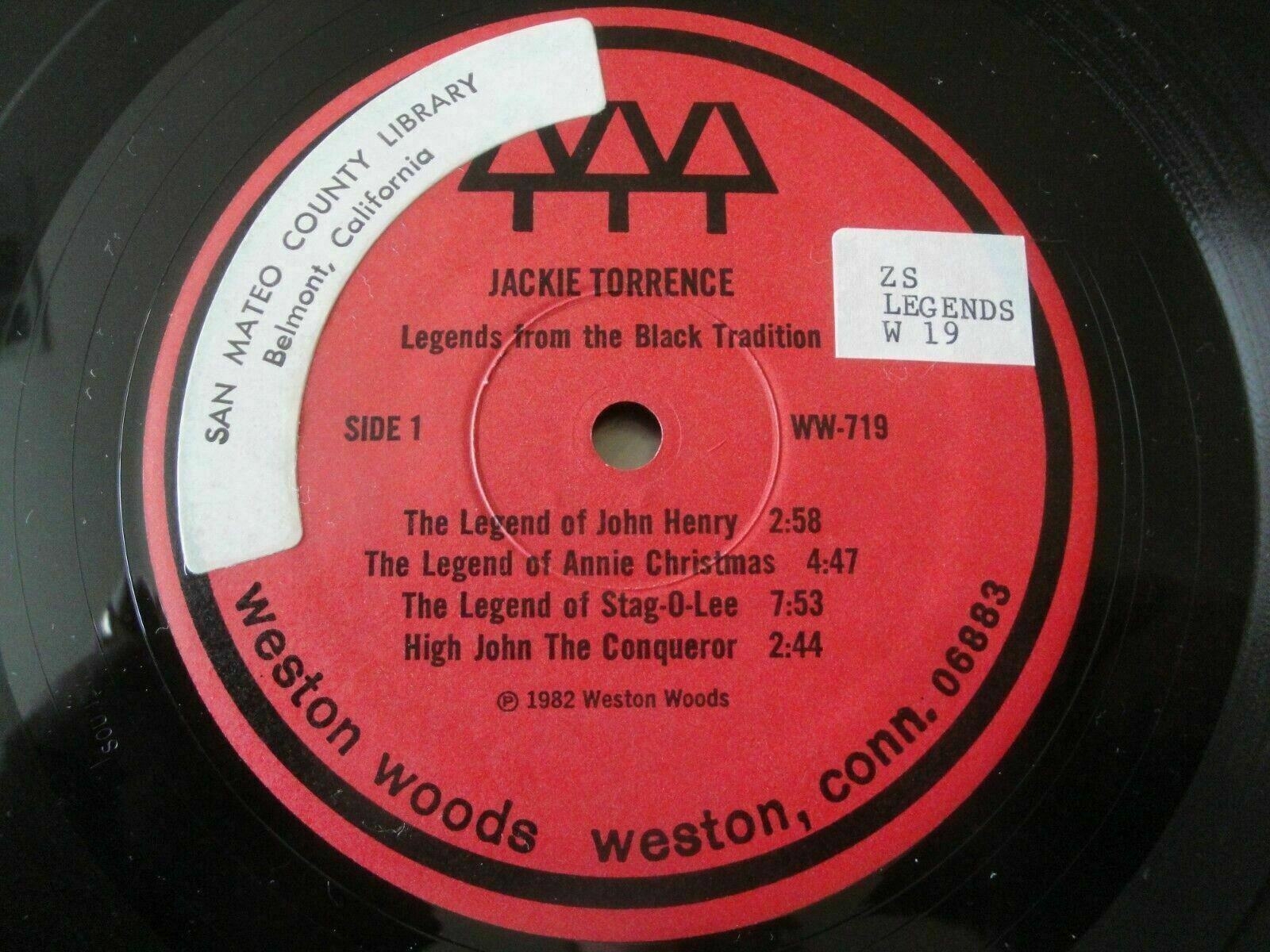 LEGENDS FROM THE BLACK TRADITION JACKIE TORRENCE VINYL LP ALBUM 1982 ...