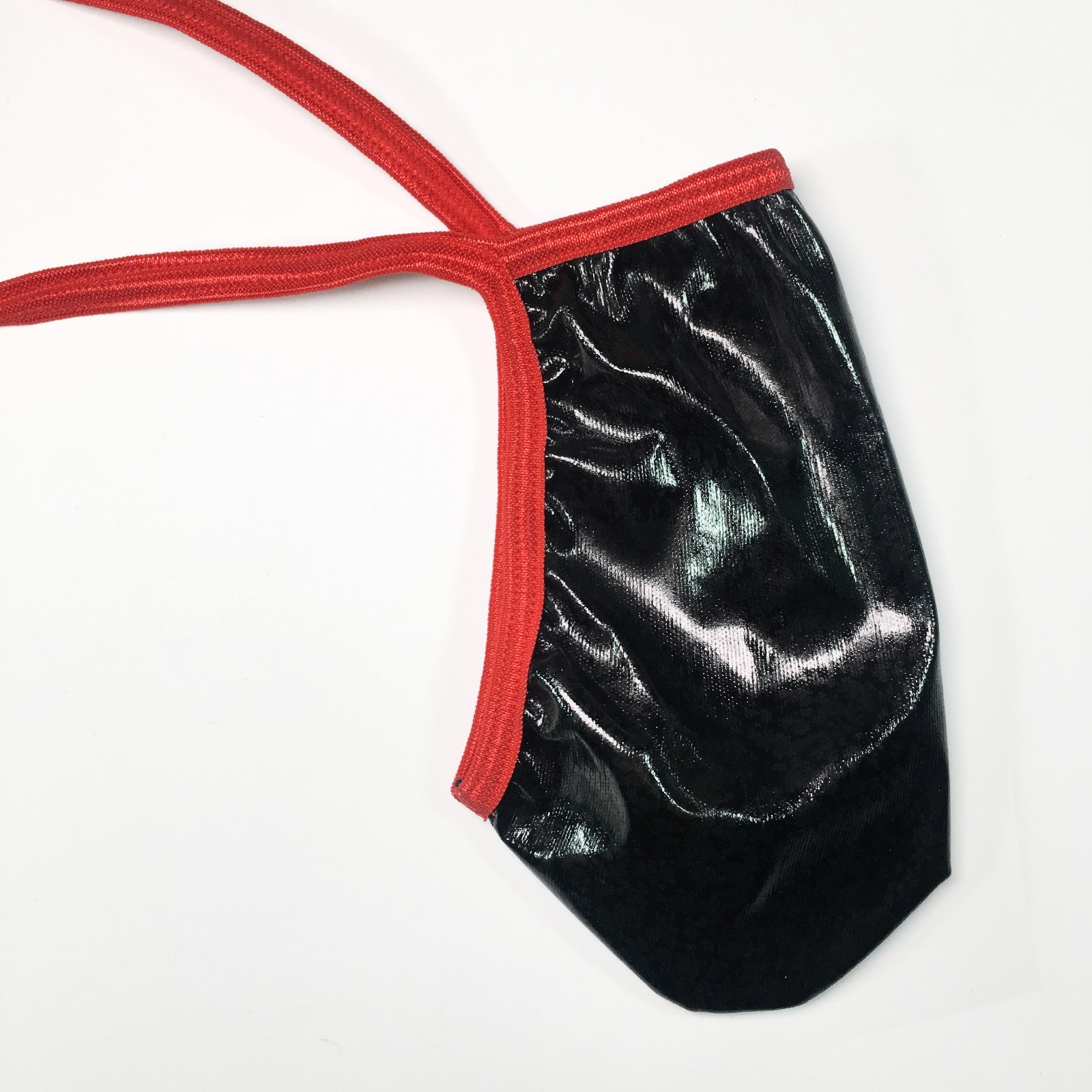 K524V Black PVC Mens String Pouch Backless Thong Contoured Pouch | eBay