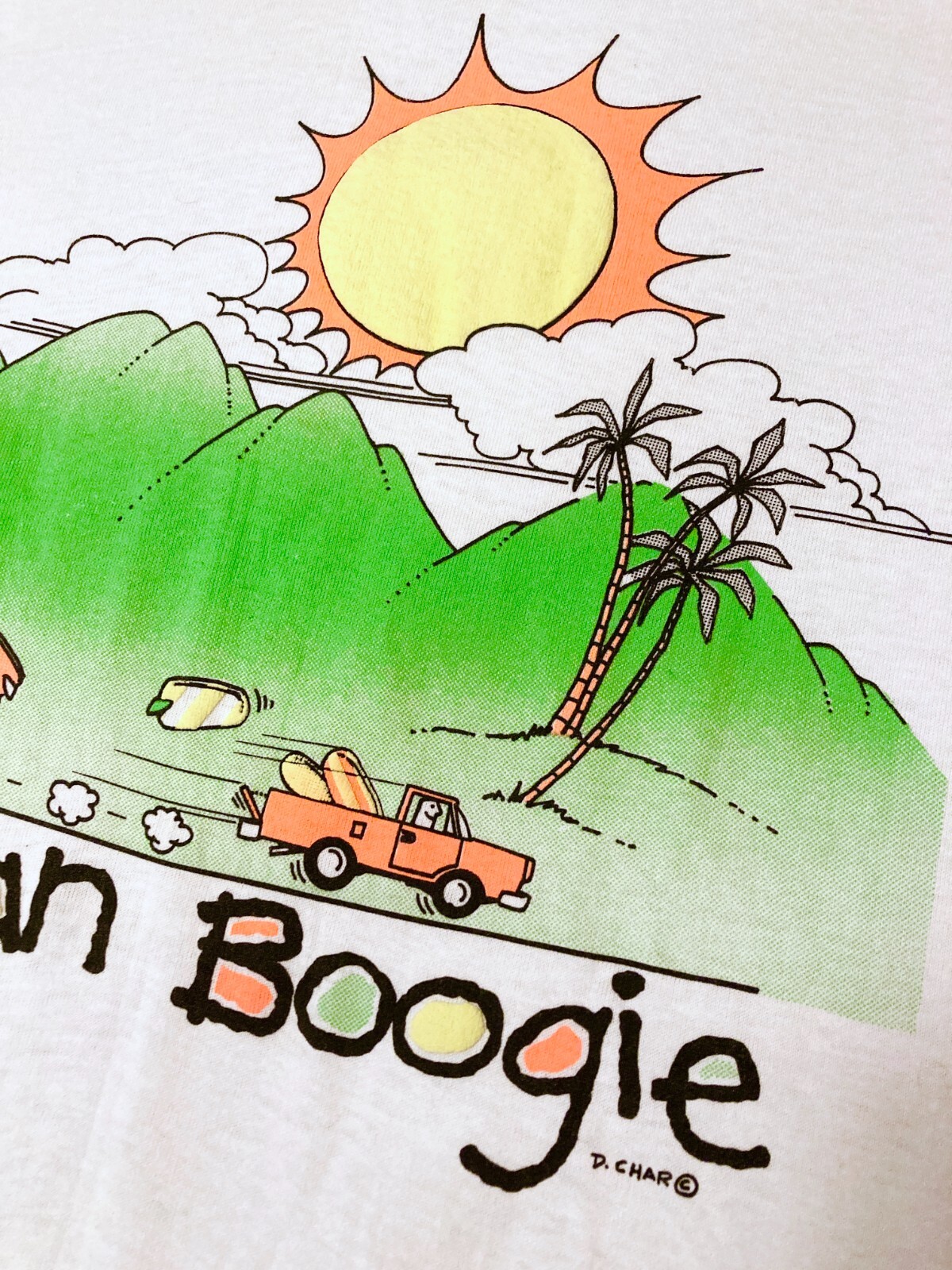 RARE Vintage 1980's "Hawaiian Boogie" Graphic Print S… - Gem