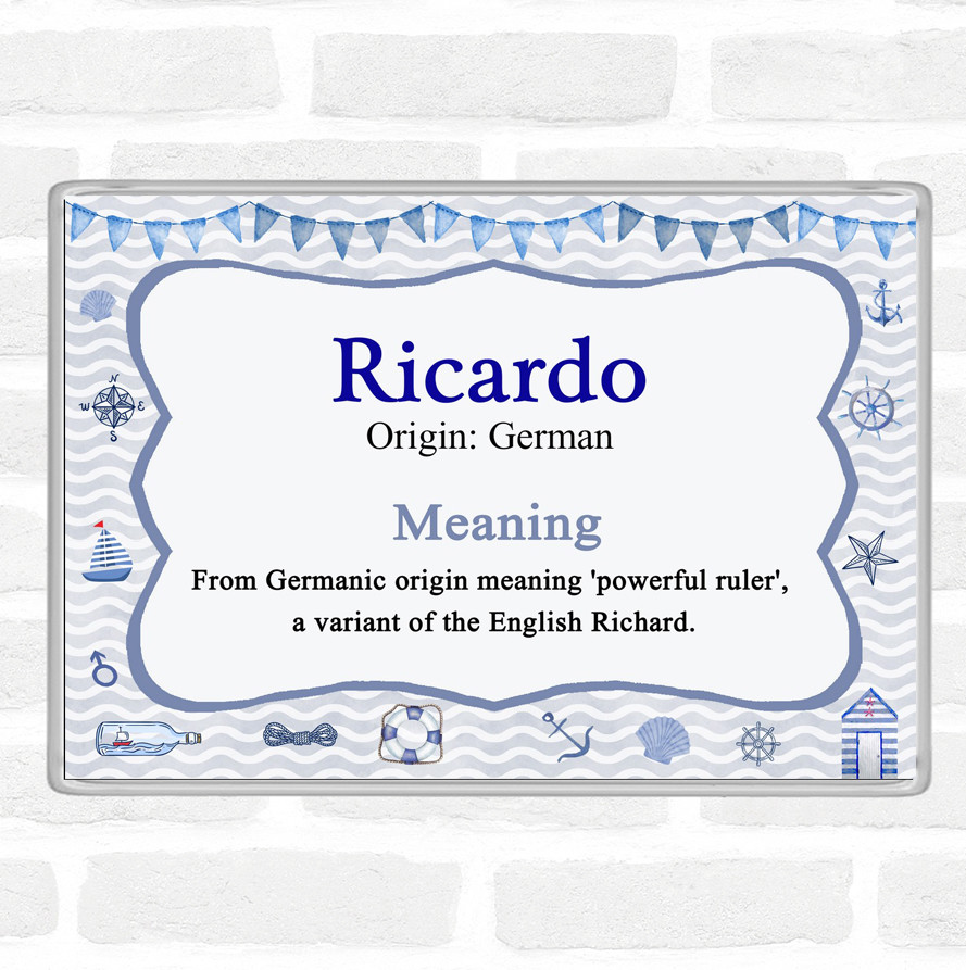 Ricardo Name Meaning Jumbo Fridge Magnet Nautical | eBay