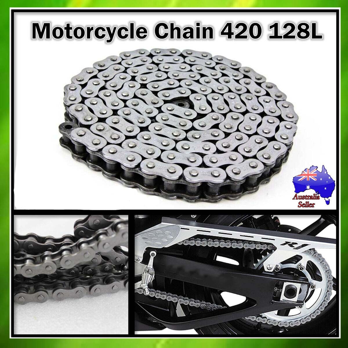 420 128 Links Drive Chain for 110cc 125cc Honda SUNL TaoTao Dirt Bike ...