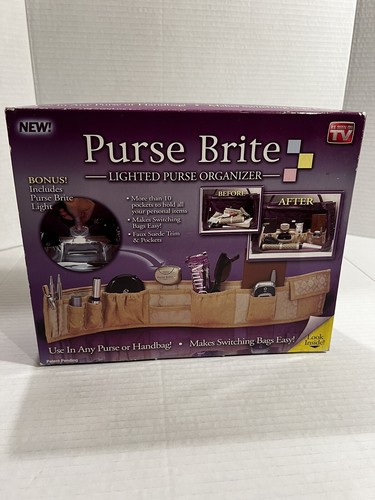 NEW Purse Bright Handbag Pocketbook Organizer w/ Light Change purses in ...