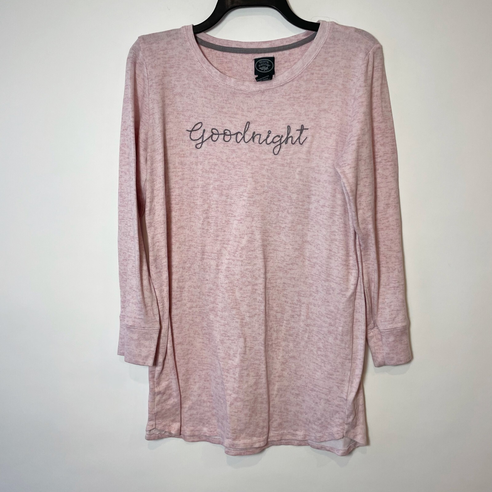 Laura Ashley Women Goodnight Pajama Top Pink M Long Sleeve Sleepwear ...