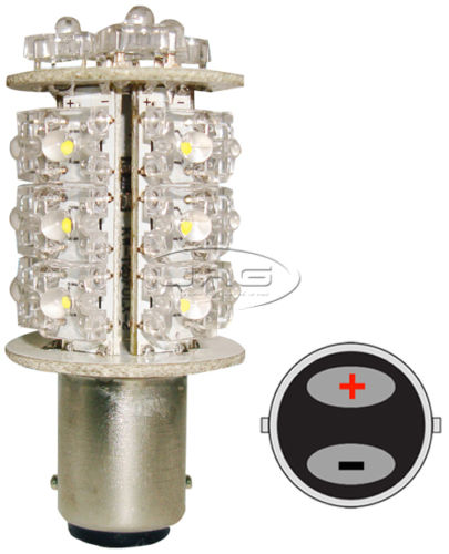 18-LED WHITE FLUX PIRANHA BA15D 1142 GLOBE -BOAT/CABIN/ANCHOR/STERN ...