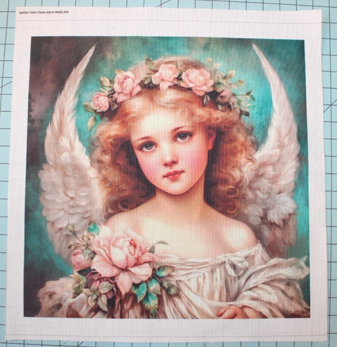 1 Piece 100% Cotton 8"x8" Fabric Panel Angel Girl Quilting Block C604 ...