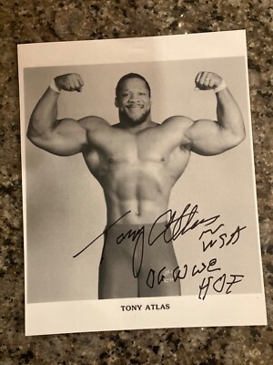 Wrestling WWE WWF HOFer Tony Atlas autographed 8X10 photo, from signing ...