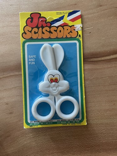 Vintage NOS 80s Kids Childrens Rabbit Bunny Safety Novelty Jr Scissors ...