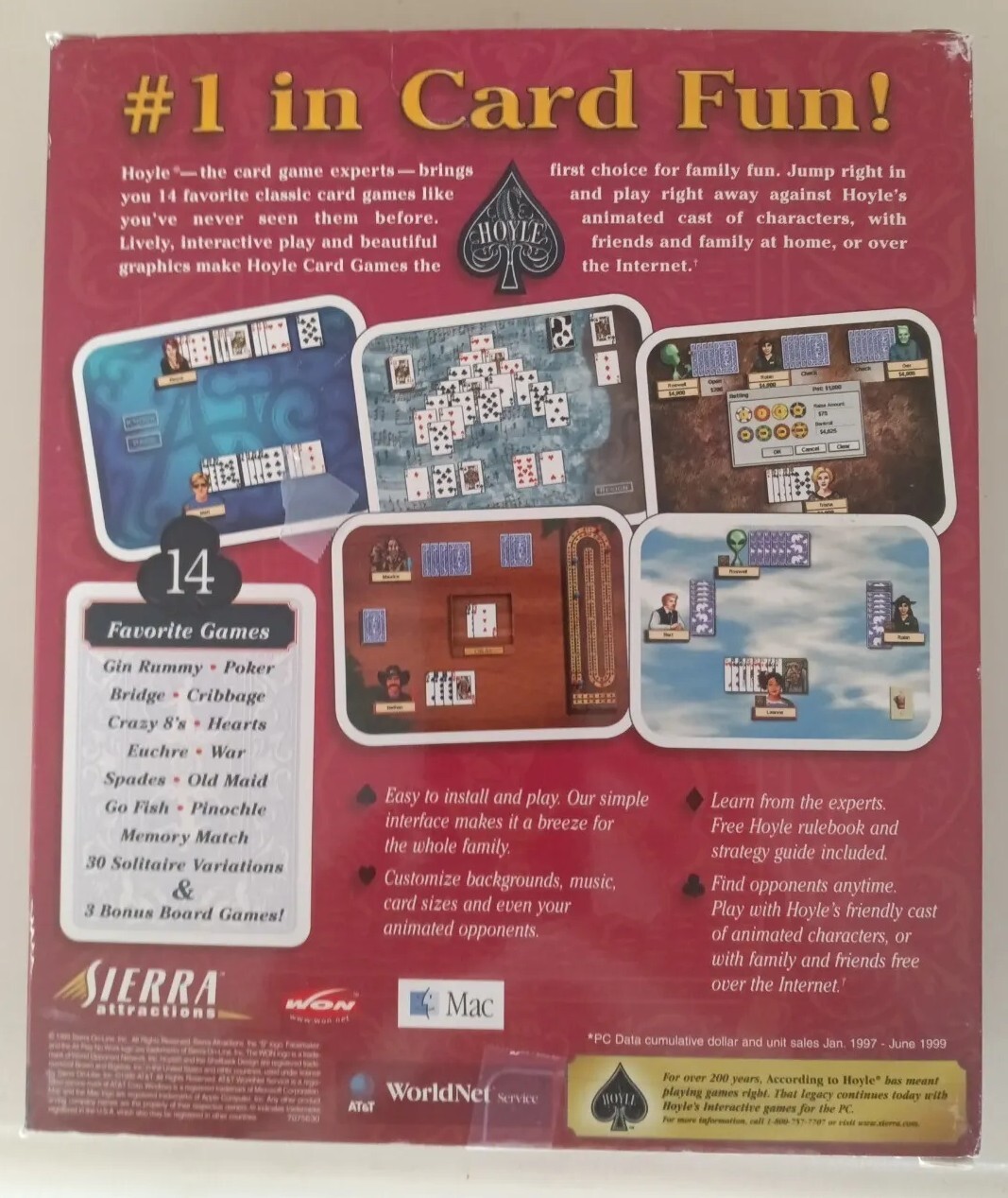 Hoyle Card Games PC Big Box Game CD-ROM Complete Sierra 200 | eBay