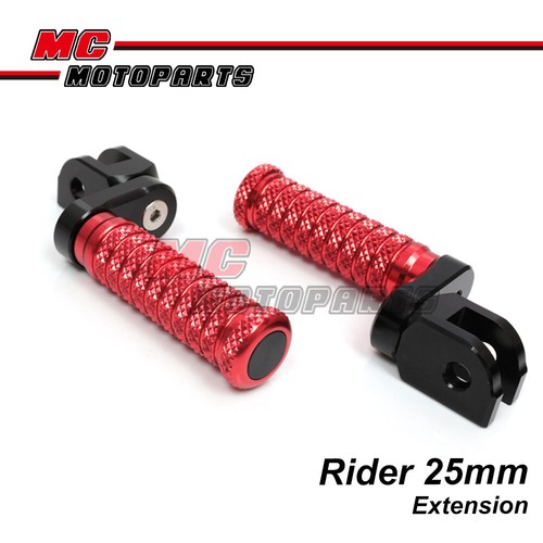 M-Grip RED 1" Adjustable Riser Front Foot Pegs For Honda CBR650F 2014 ...