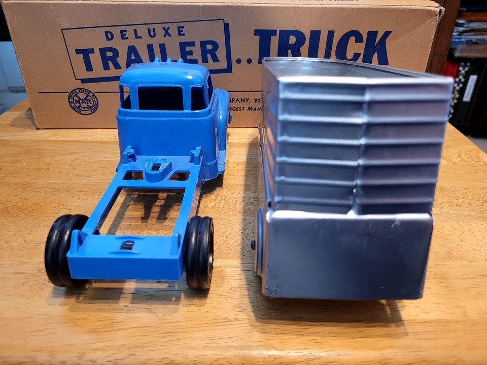 VERY NICE MARX LUMAR LINES DELUXE TRAILER TRUCK in BOX | eBay