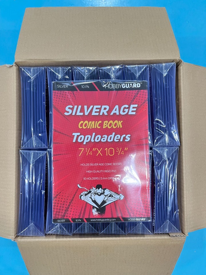 20 SILVER AGE Comic Book Topload Holders - Rigid 5mm Top loaders NEW ...