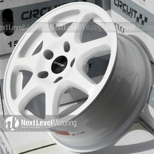 4 CIRCUIT CP42 15x7 5x114.3 +35 WHITE WHEELS USDM TYPE R ITR CTR DC2 ...