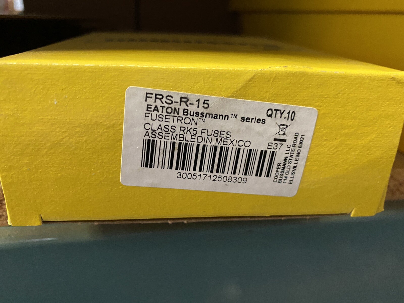 Lot Of 10, NEW. FRS-R-15, Bussmann 15A Fuses. Class RK5. New In Box ...