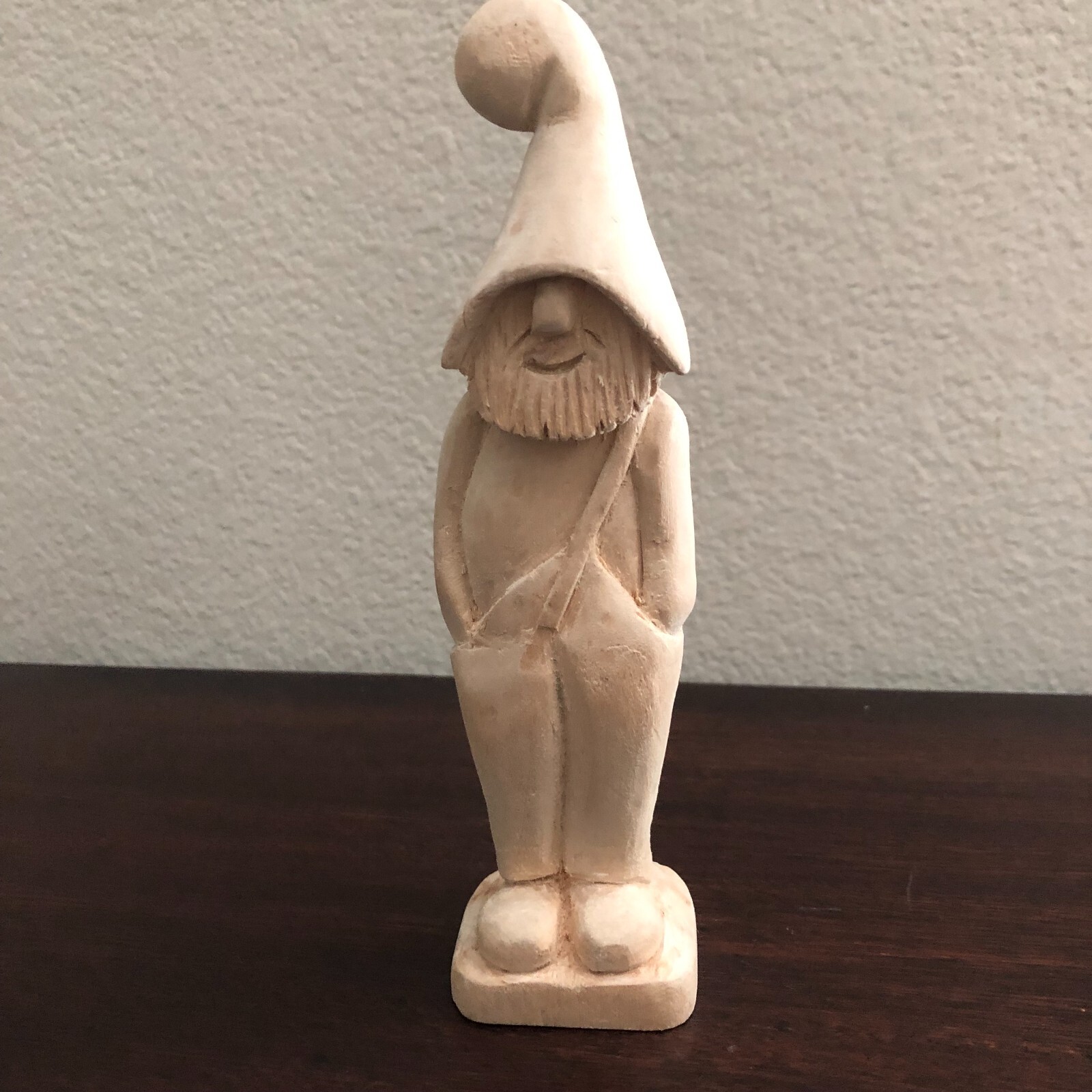 Vintage Hand Carved Wood Gnome Figurine | eBay