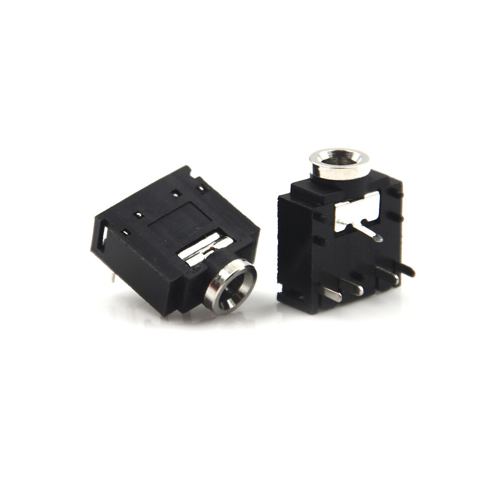 10PCS 5 Pin PCB Mount Female 3.5mm Stereo Jack Socket Connector PJ-307 ...