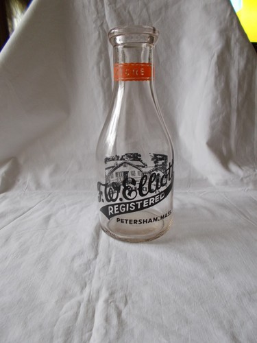 Vintage F.W. Elliot Registered Milk Bottle Twin Dairy Farm, Petersham ...