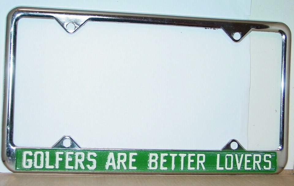 1970's VINTAGE GOLFERS ARE BETTER LOVERS NOS METAL LICENSE PLATE FRAME ...