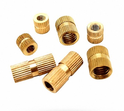 New M1 to M6 Brass Cylinder Knurled Threaded Insert Embedded Nut Select ...