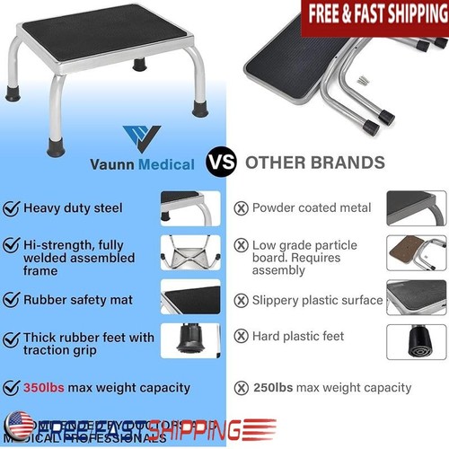 Heavy-Duty Medical Foot Step Stool 350lbs Anti-Skid Platform Welded ...