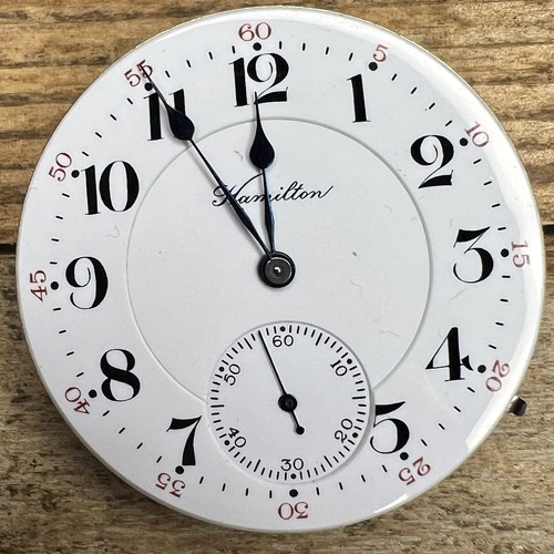 16s Hamilton Pocket Watch Movement - Grade 991 - 21 Jewels, Adjusted 5 ...