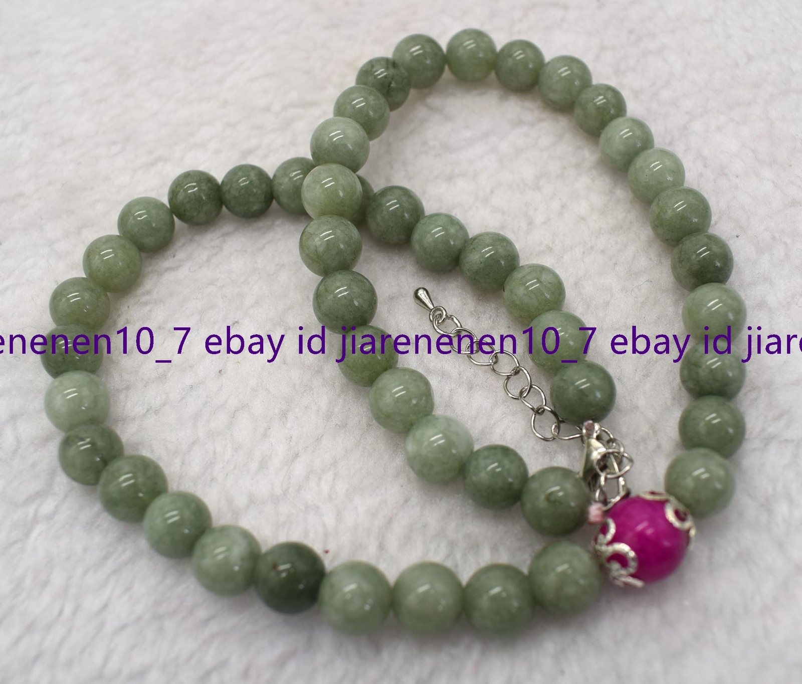 6/8/10/12mm Natural A Green Jade Round Gemstone Beads Necklace Bracelet Set 18'' | eBay
