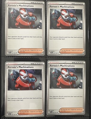 4x Xerosic's Machinations 064/064 x4 - Shrouded Fable - Pokemon TCG ...