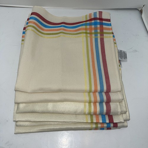 Fiesta Fiestaware Red Blue Green Orange Ivory 20"x 20.5" Cloth Napkins ...