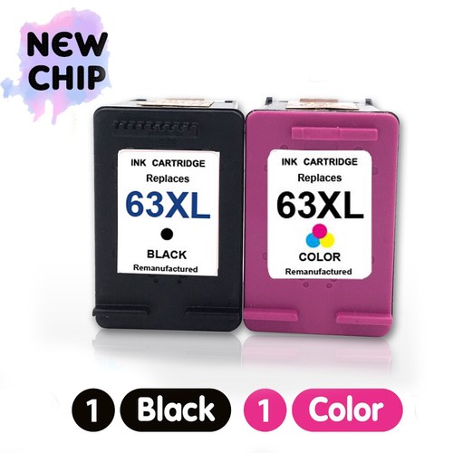 Black Color 63 XL Ink Cartridge For HP OfficeJet 4650 4652 4654 Envy ...